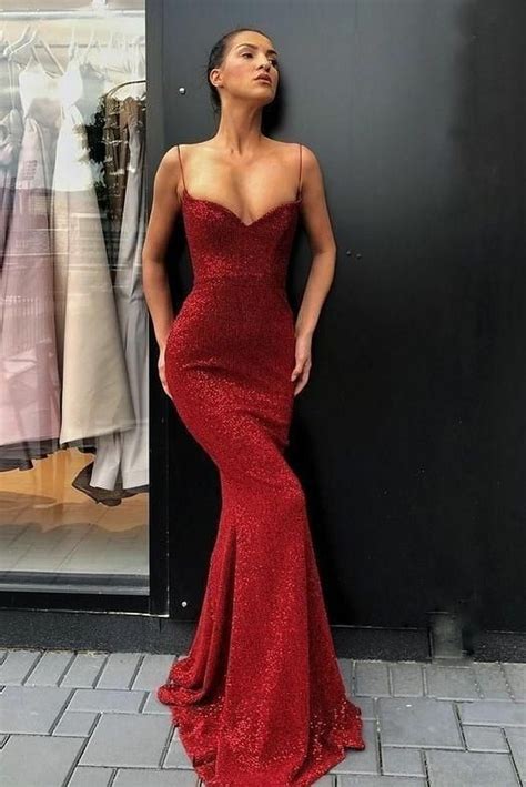 Red Rode Party Feest Dress Jurk Gala Gown Maxi Lang Glitter Prom Bal