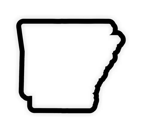 Arkansas Map Flag Outline Sticker For Laptop Book Fridge Guitar