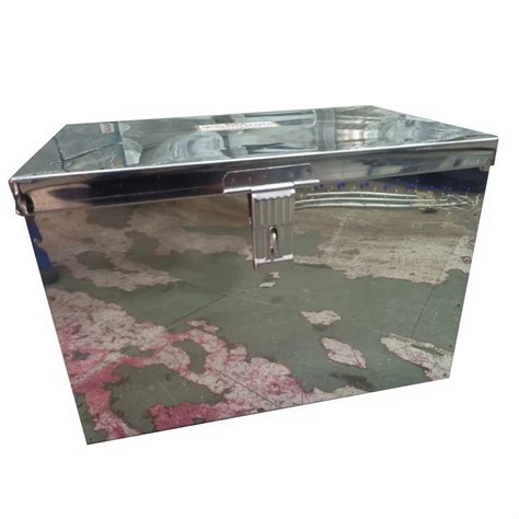 Rectangle Silver Stainless Steel Storage Box For Home Dimension 912