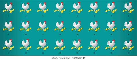 hen walk cycle animation sequence loop stock vector royalty free
