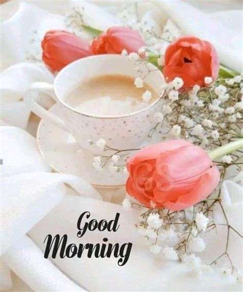 Good Morning Quotes With Coffee And Flowers