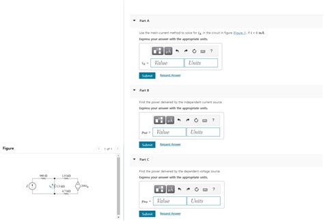 solved use the mesh current method to solve for iΔ in the