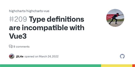 Type Definitions Are Incompatible With Vue3 · Issue 209 · Highchartshighcharts Vue · Github