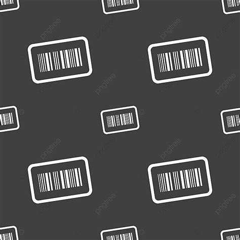 Vector Barcode Icon Symbol Seamlessly Repeated On Gray Backdrop Vector Price Element System