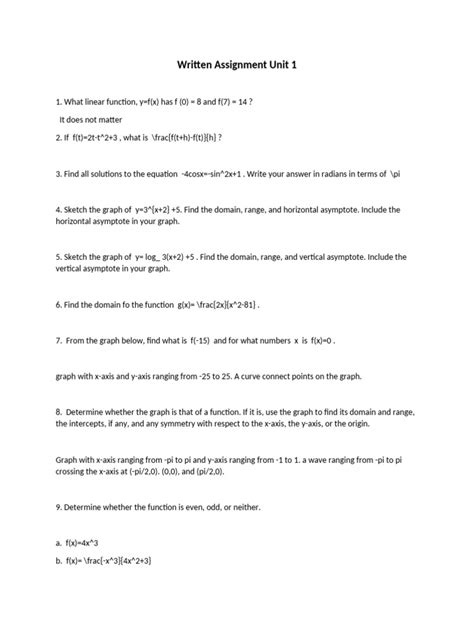 Written Assignment Unit 1 Pdf