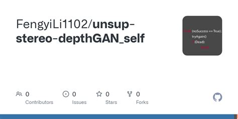 GitHub FengyiLi Unsup Stereo DepthGAN Self
