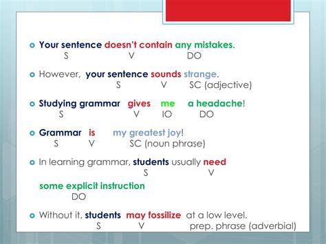 Ppt 4 Basic Sentence Structures Verb Types Argument Structures