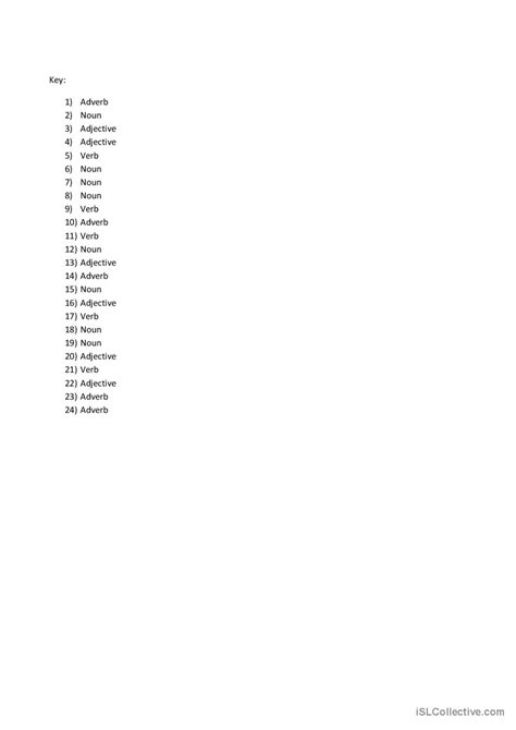 Word Classes General Gramma English Esl Worksheets Pdf And Doc