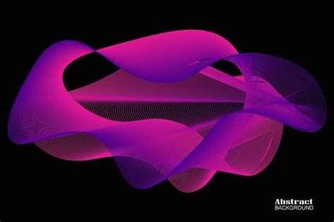 Premium Vector Abstract Background With Dynamic Linear Waves Vector Illustration In Flat