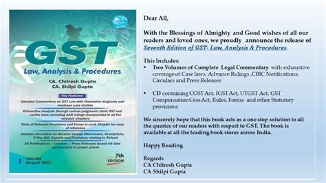 Ca Chitresh Gupta On Linkedin Sharing Our Twelfth Gst Offering And