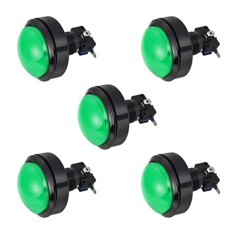 Uxcell Game Push Button 62mm Round 12V LED Illuminated Push Button Switch 5pcs Walmart Com