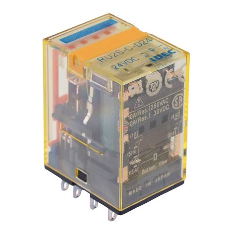 Ru2s C D24 24vdc Plug In Power Relay 10a Dpdt Idec — Switch Electronics Your One Stop