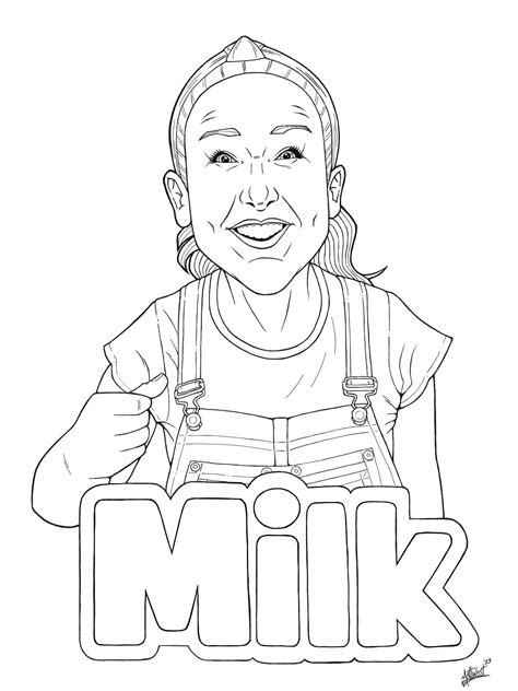 Ms Rachel Milk Sign Language Coloring Sheet Etsy