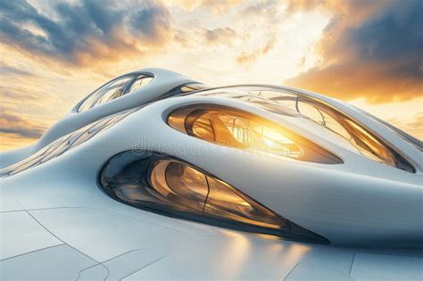 The Fusion Of Abstract Modernist Architecture And Curving Organic Forms On White Canvas Results