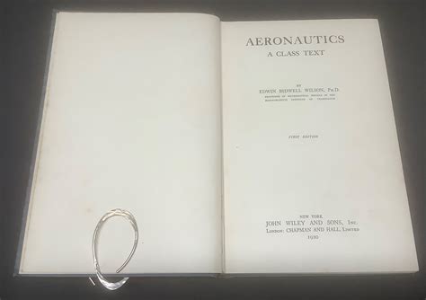 Aeronautics A Class Text Von Wilson Edwin Bidwell Chaucer Bookshop