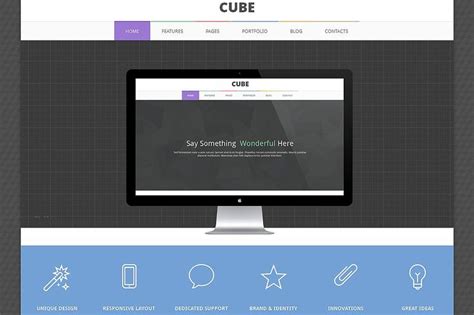 Cube Bootstrap Responsive Template Typography Design Layout Cube Bootstrap Template
