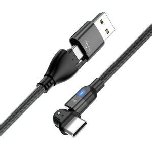 HiTech Land PD W Type C USB C To Type C USB C USB Degree Bending Charging Data Cable