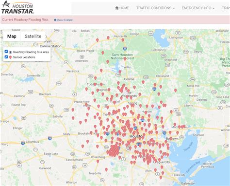 Roadway Flood Warning System Sensor Locations New Westchase District