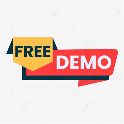 Free Demo Banner Design Vector Free Demo Free Demo Logo Free Demo