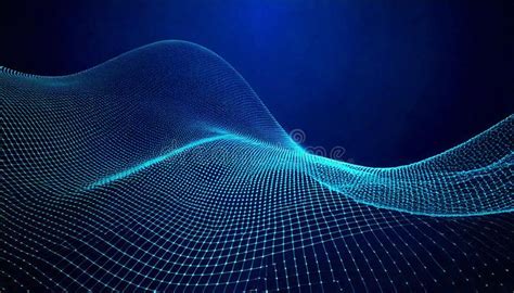 Abstract Technology Particles Forming A Futuristic Mesh Network Background Stock Illustration