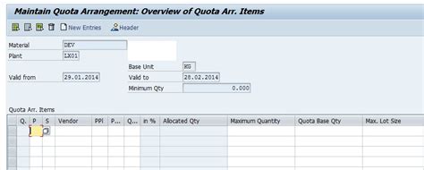 Configure Quota Arrangement In Sap Mm Sap Online Guides