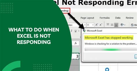 Troubleshooting Excel What To Do When Excel Is Not Responding A Comprehensive Guide Earn