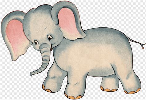 Слон картинка мультяшная на прозрачном фоне