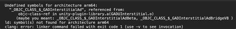 How To Fix Error Undefined Symbol Objcclassgadinterstitialad In