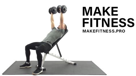 Жим гантелей на наклонной скамье Верх груди Техника Youtube