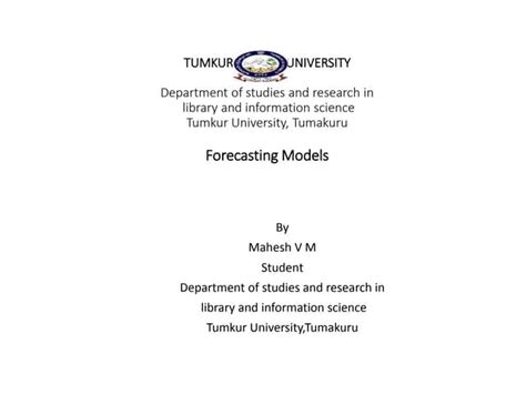 Forecasting Models Pptx