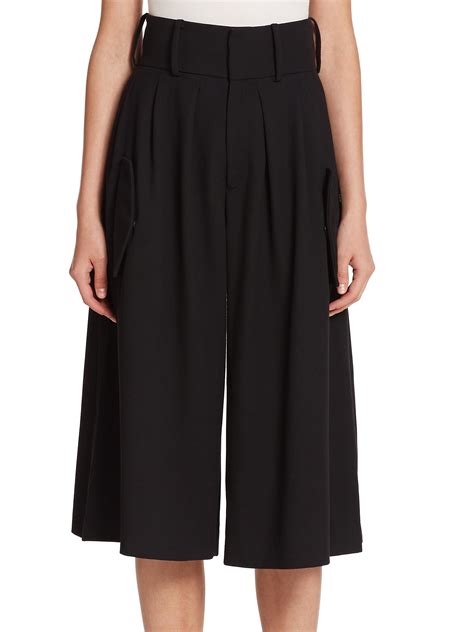 Lyst J W Anderson Pleat Front Culotte Pants In Black