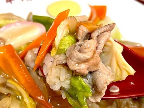 中華丼とワンタンスープ 金華楼橋本 よく飲むオバチャン本日のメニュー