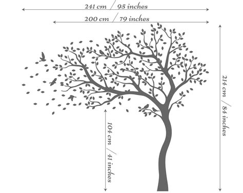 Tree Wall Decal Huge Tree Wall Decals Nursery Wall Decor Wall Etsy