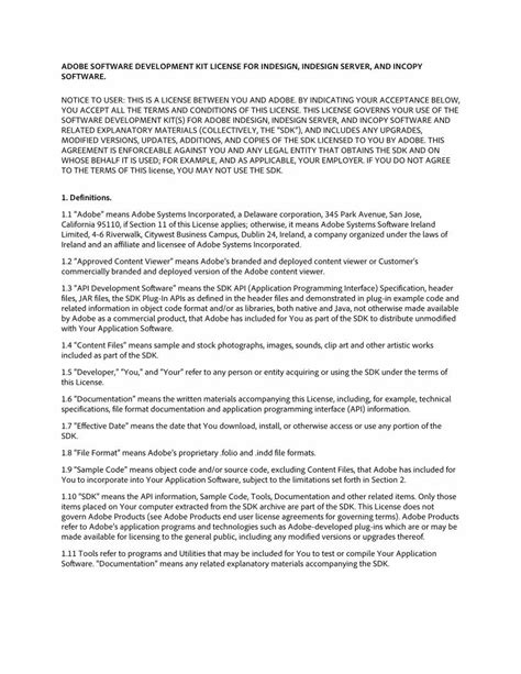 PDF ADOBE SOFTWARE DEVELOPMENT KIT LICENSE FOR INDESIGN Adobe Software Development Kit