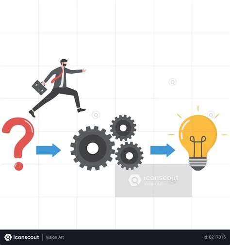 best businessman is improving his problem solving skill illustration