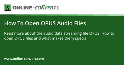 How To Open Opus Audio Files