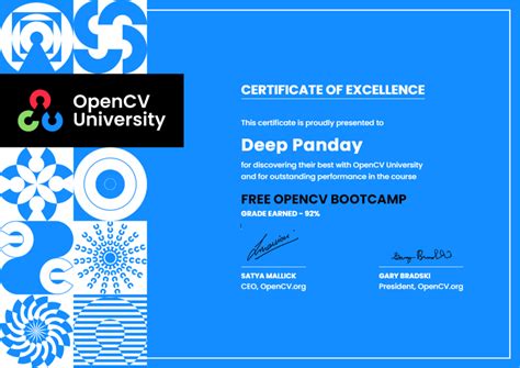 Opencv Free Opencv Bootcamp Certificate Opencv Opencv Free Opencv Bootcamp Certificate Opencv