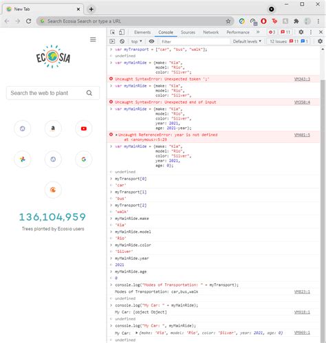 lab 6 arrays and objects