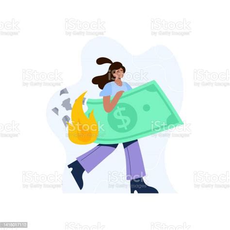 인플레이션 개념 금융 위기 통화의 가치를 감소 여성은 인플레이션으로 인해 투자를 잃습니다 벡터 플랫 일러스트레이션 가격에 대한 스톡 벡터 아트 및 기타 이미지 Istock