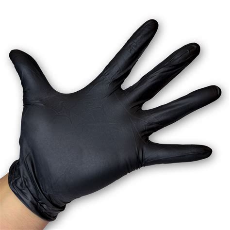 Hand Armor® Black Nitrile Geotex™ Grip Gloves 9 Mil Case Of 1000