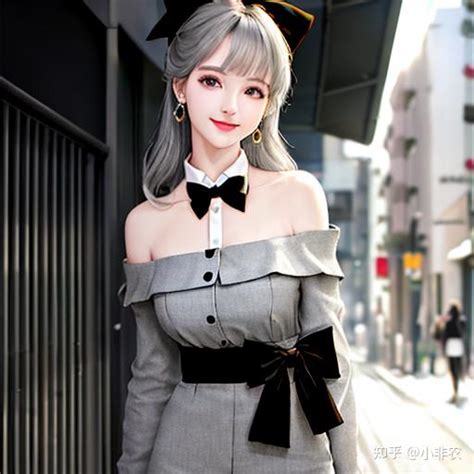 正装少女（银色长发露肩） 知乎