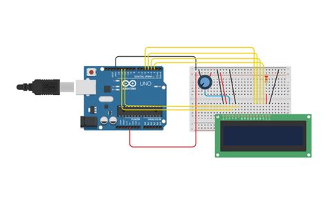 Circuit Design 19blcd Display 1602 Tinkercad