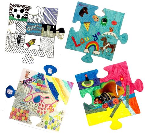 All About Me Collaborative Puzzle Pieces School Auction Art Projects All About Me Collaborative Puzzle Pieces School Auction Art Projects