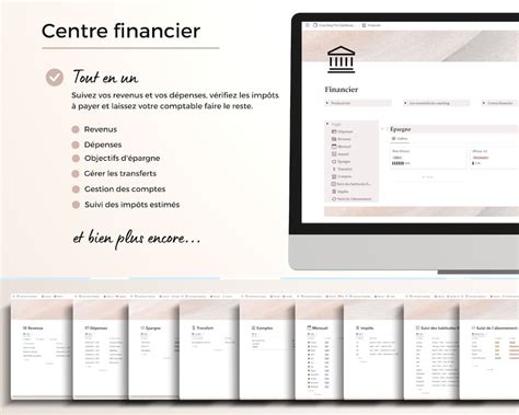Notion Template Français Tableau De Bord De Coaching Avec Planificateur Personnel French