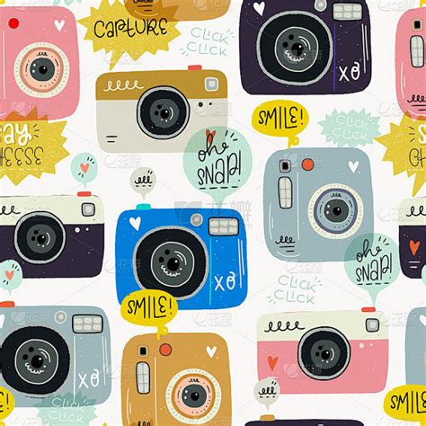 相机无缝图案