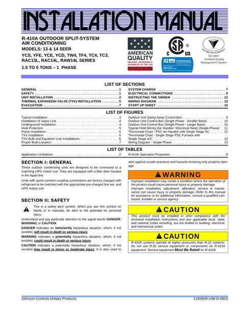 Pdf Installation Manual · Pdf Filethermal Expansion Valve Txv Bulb And Equalizer Line