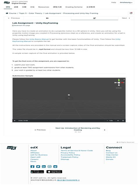 006 21lab Assignment Unity Keyframing Pdf Film And Video Technology Multimedia