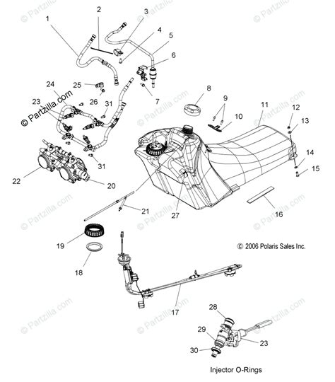 Polaris Snowmobile 2007 Oem Parts Diagram For Fuel System