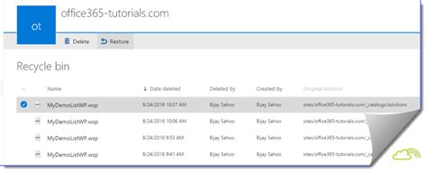 sharepoint online recycle bin tutorial spguides