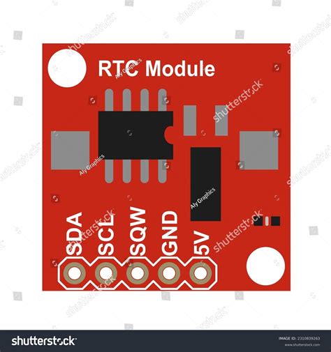 Real Time Clock Module Ds1307 Rtc Stock Vector Royalty Free 2310839263 Shutterstock